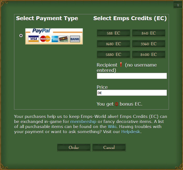 Donating - Emps-World Wiki